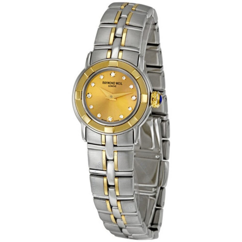 Vintage Raymond Weil Geneve Ladies 18k Gold Stainless… - Gem